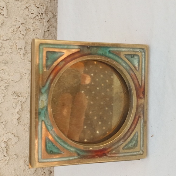 Hand Crafted | Other | Vintage Miniature Brass With Enamel Square Photo ...